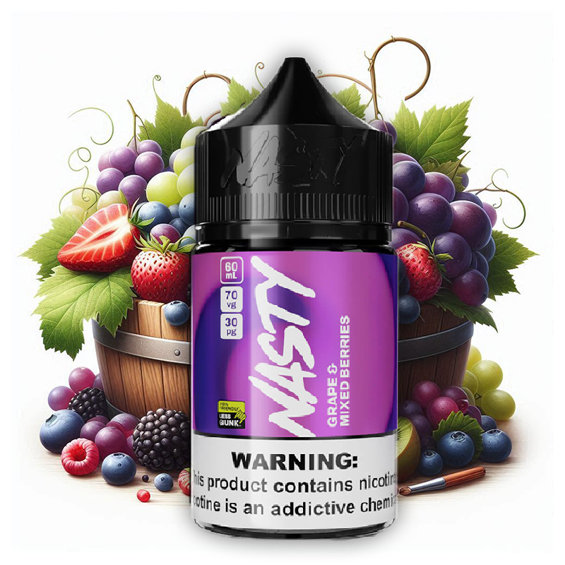 خرید جویس نستی انگور و ترکیب توت ها Nasty Grape and Mixed Berries (60ml ...